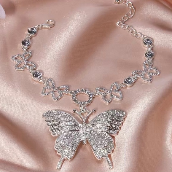 Jewelry | Butterfly Chain Large Butterfly Shape Pendant Adjustable ...